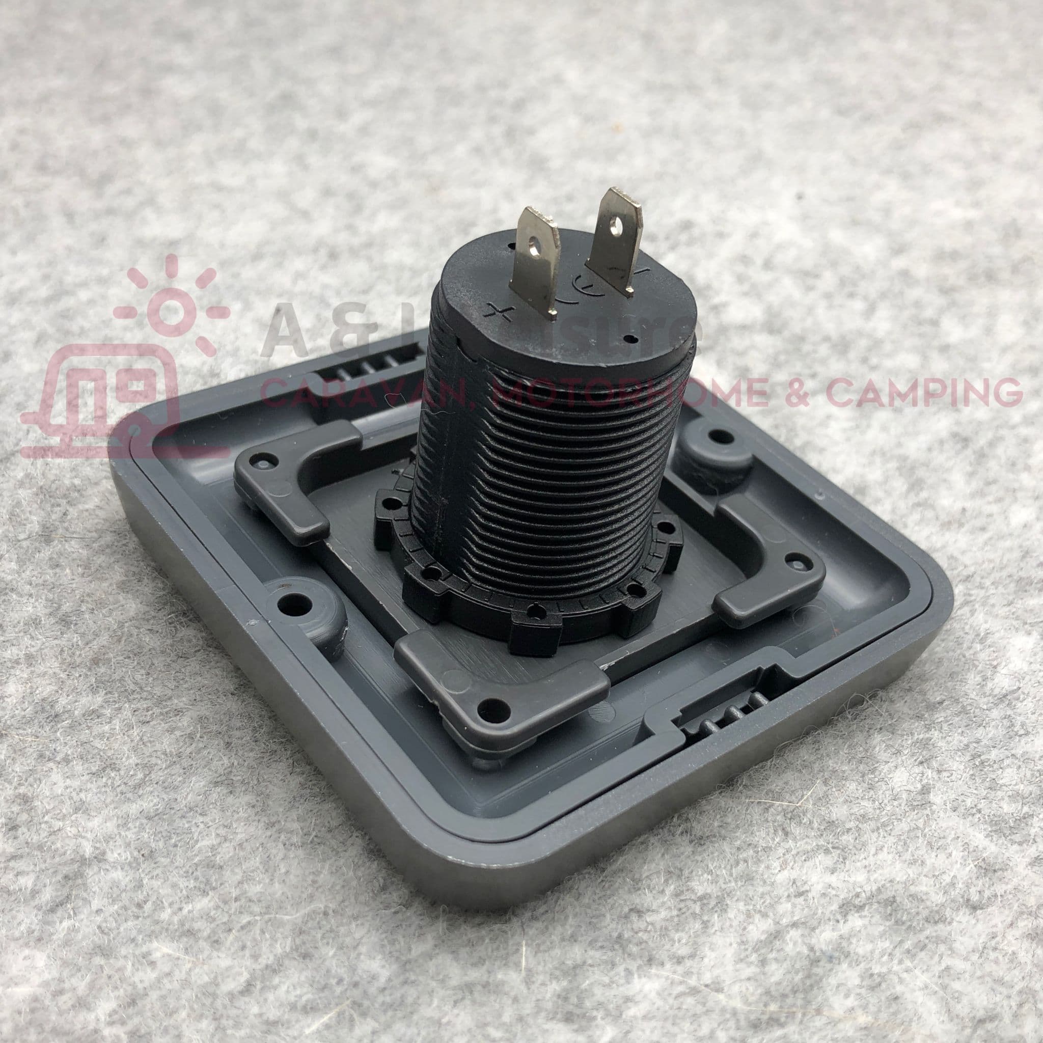 CBE C-Line Twin USB Socket Surround & Faceplate Gun Metal Grey - CT Range